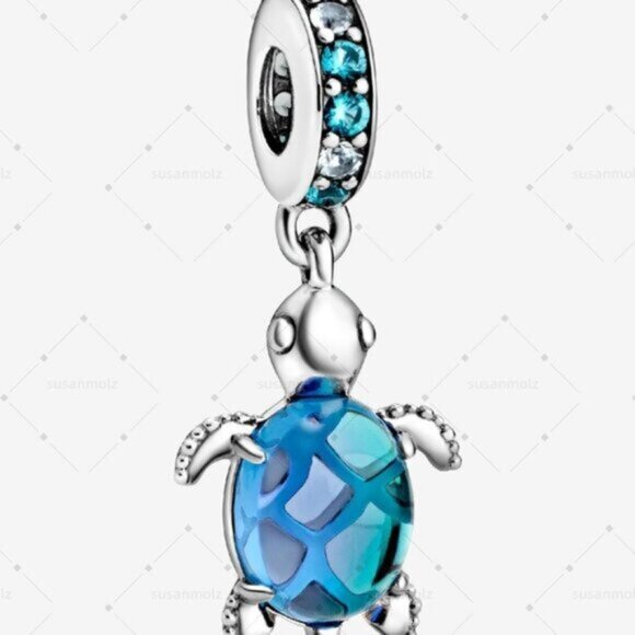 Pandora | Jewelry | Pandora Murano Glass Sea Turtle Dangle Charm | Poshmark